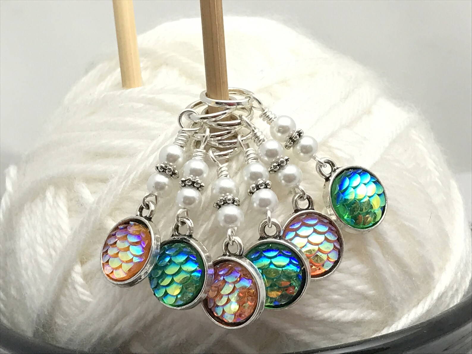 Mermaid Stitch Markers for Knitting, Select Clasps for Crochet ...