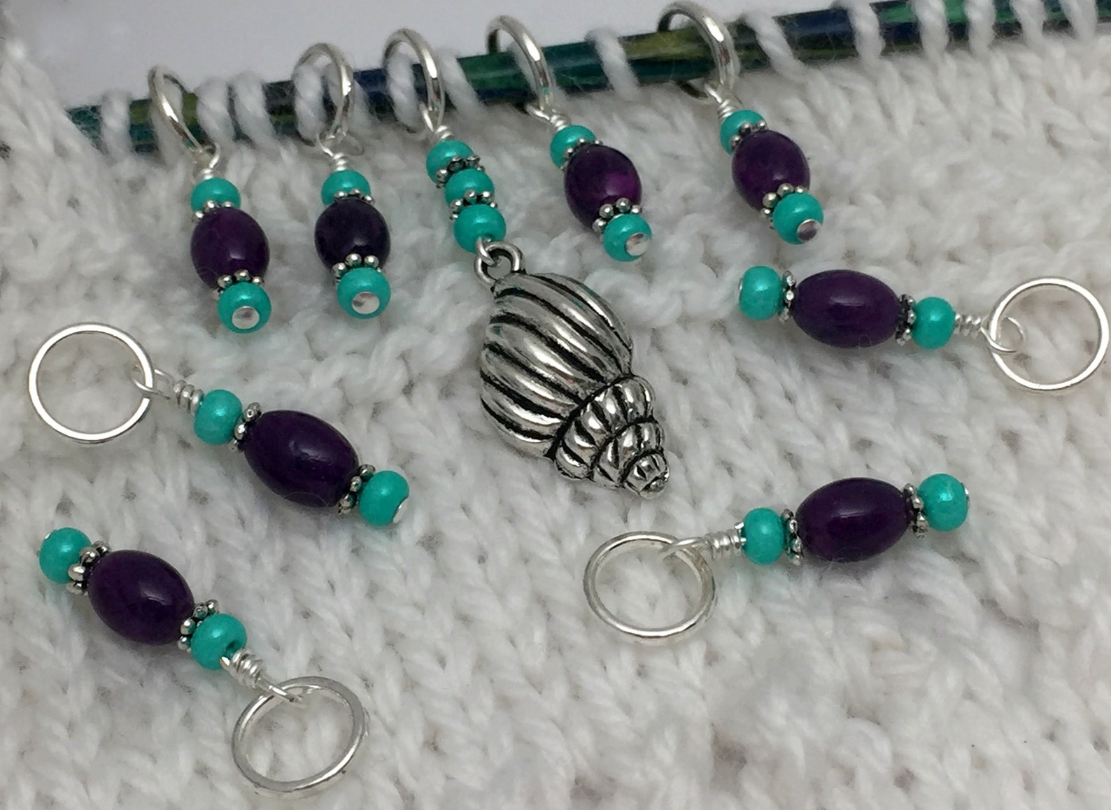 Seashell Stitch Marker Set for Knitting Progress Keepers | Etsy