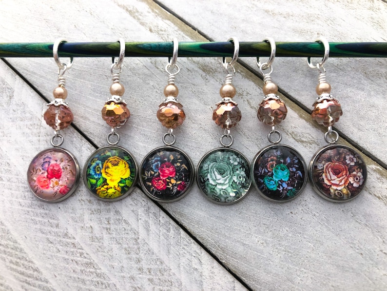 Flower Stitch Markers for Knitting Birthday Gifts for | Etsy