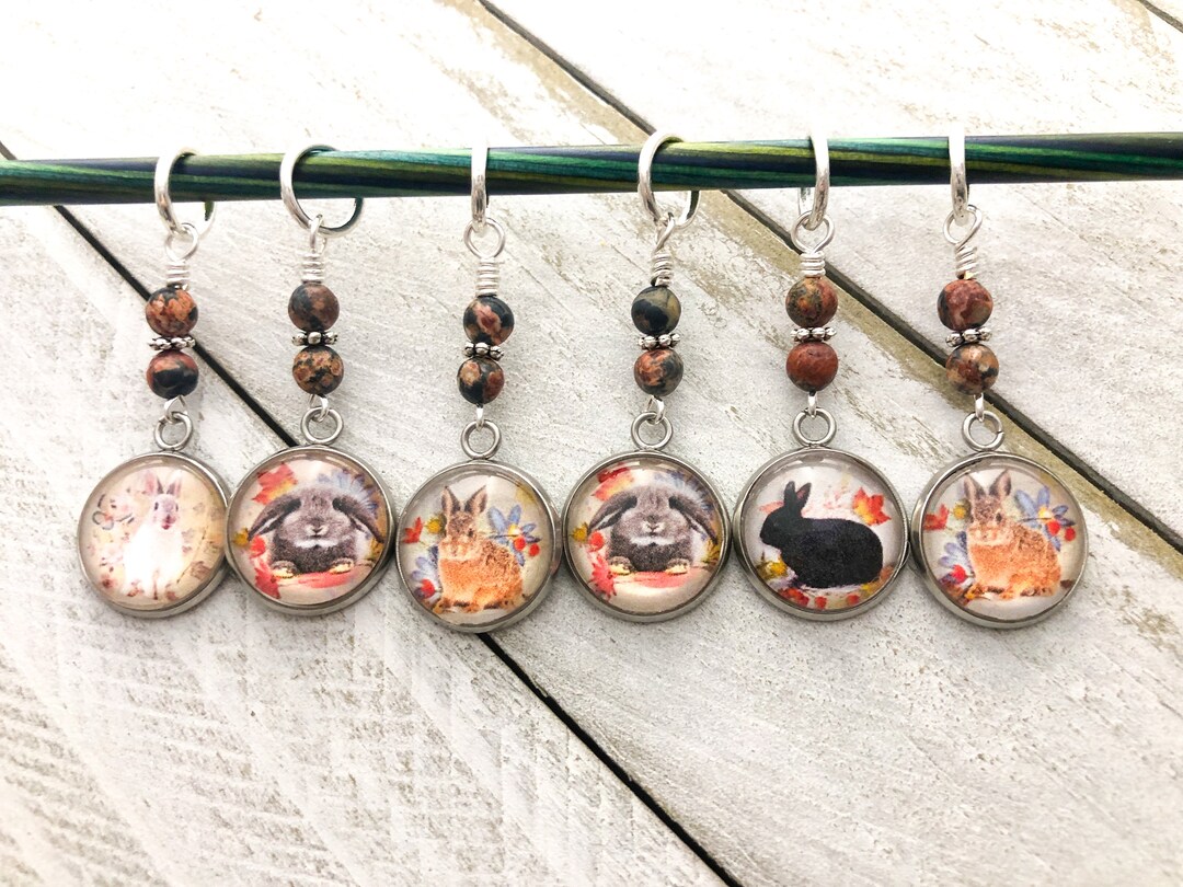 Bunny Rabbit Stitch Markers for Knitting: Knitter Gift, Crochet Options ...