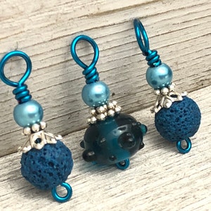 Aqua Blue Wire Snag Free Stitch Markers Gifts for Knitters - Etsy