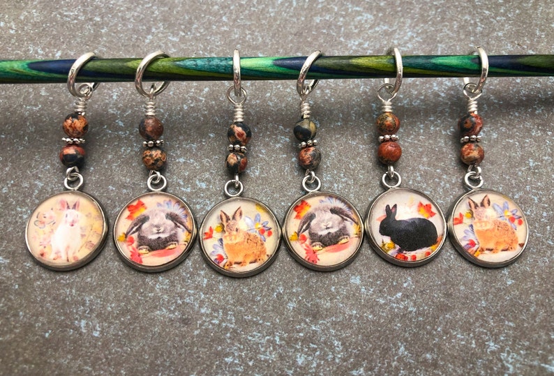 Bunny Rabbit Stitch Markers for Knitting: Knitter Gift, Crochet Options ...