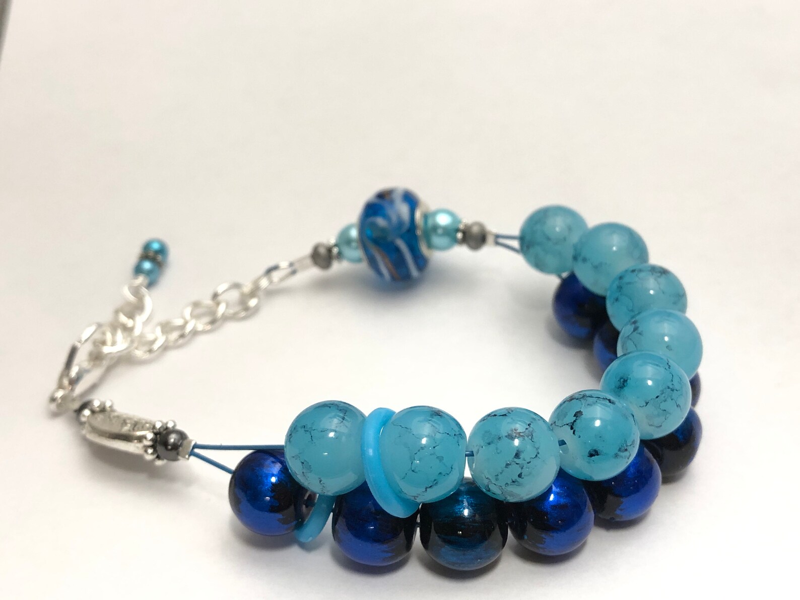 Blue Wave Abacus Counting Bracelet Row Counter for Knitting - Etsy