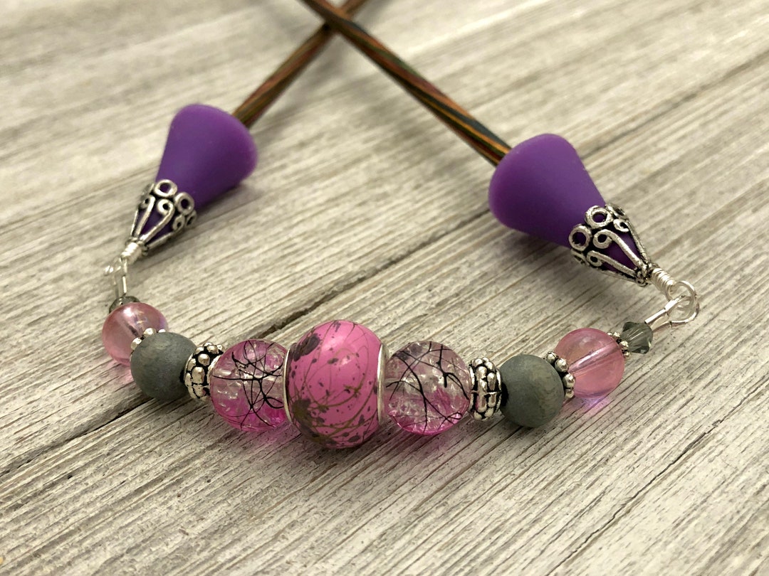 Knitting Needle Point Protector Jewelry | Stitch Holder | Gift for ...