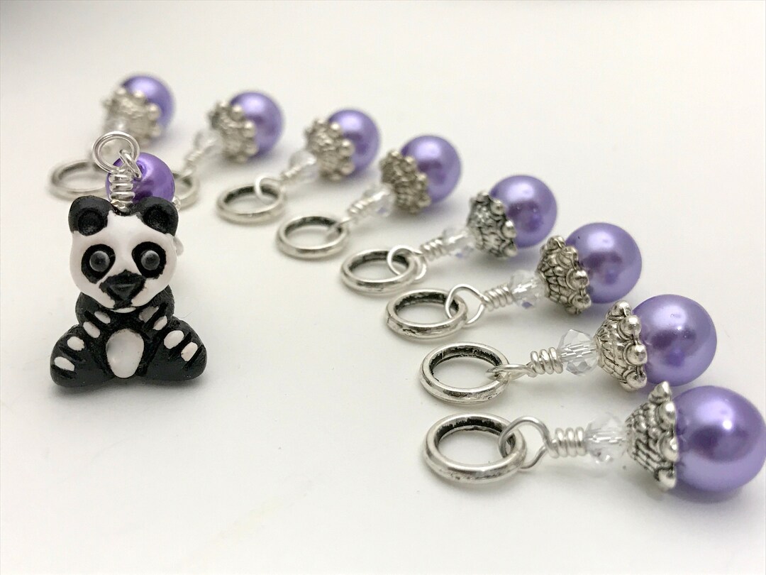 Panda Bear Stitch Marker Set: Snag Free Knitting Markers - Etsy