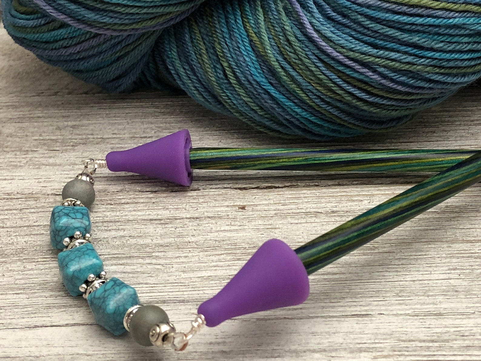 Beaded Knitting Needle Point Protector Stitch Holder Gift - Etsy