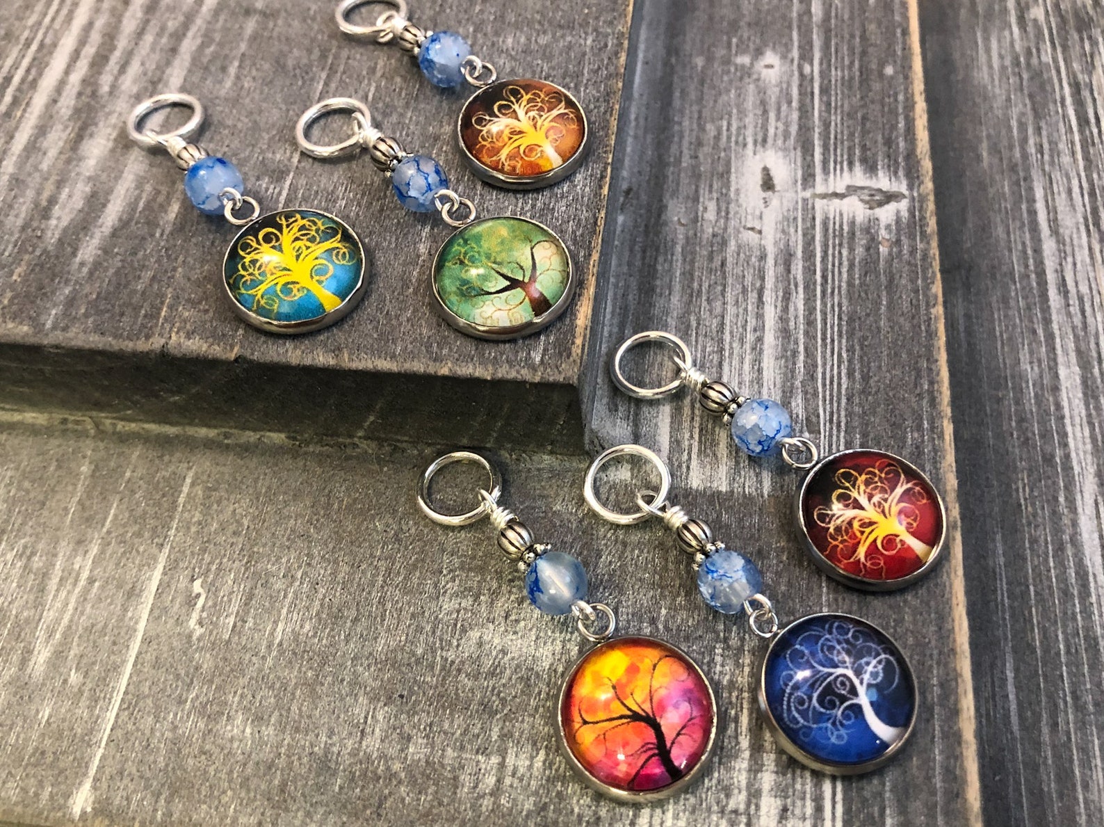 Tree of Life Stitch Markers for Knitting Progress Keepers - Etsy