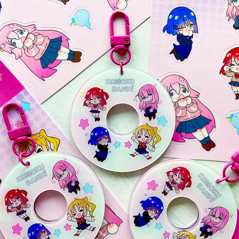 Bocchi the Rock Keychain - Etsy