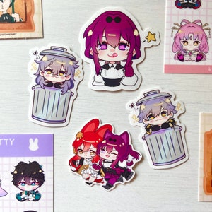 Honkai Star Rail Trash Panda Stickers: Stelle & Caelus - Waterproof ...