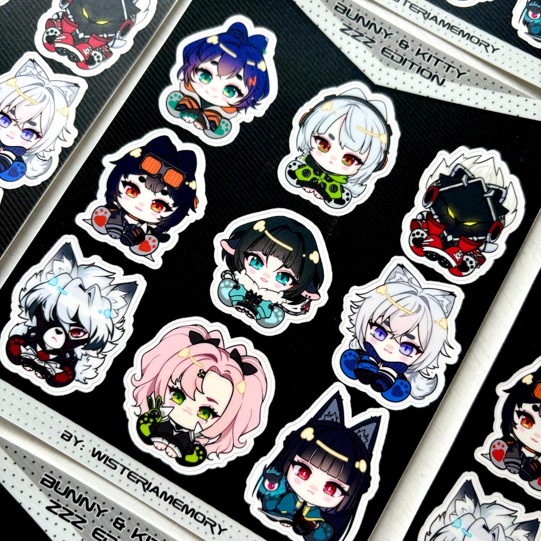 Zenless Zone Zero Stickersheet - ZZZ Stickers: Jane Doe, Lycaon, Grace ...