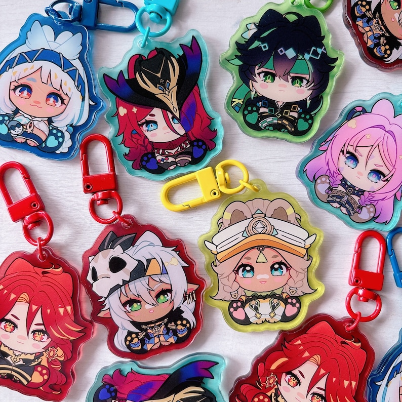 Genshin Impact Keychain Natlan - Kinich, Mualani, Mavuika, Kachina ...