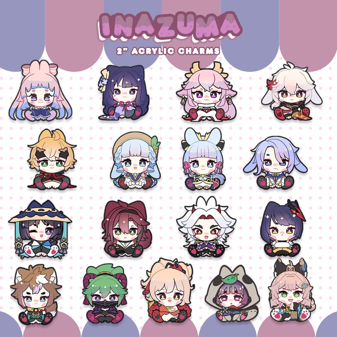 Cute Genshin Impact Charms Inazuma Chiori, Scaramouche, Wanderer, Yae ...