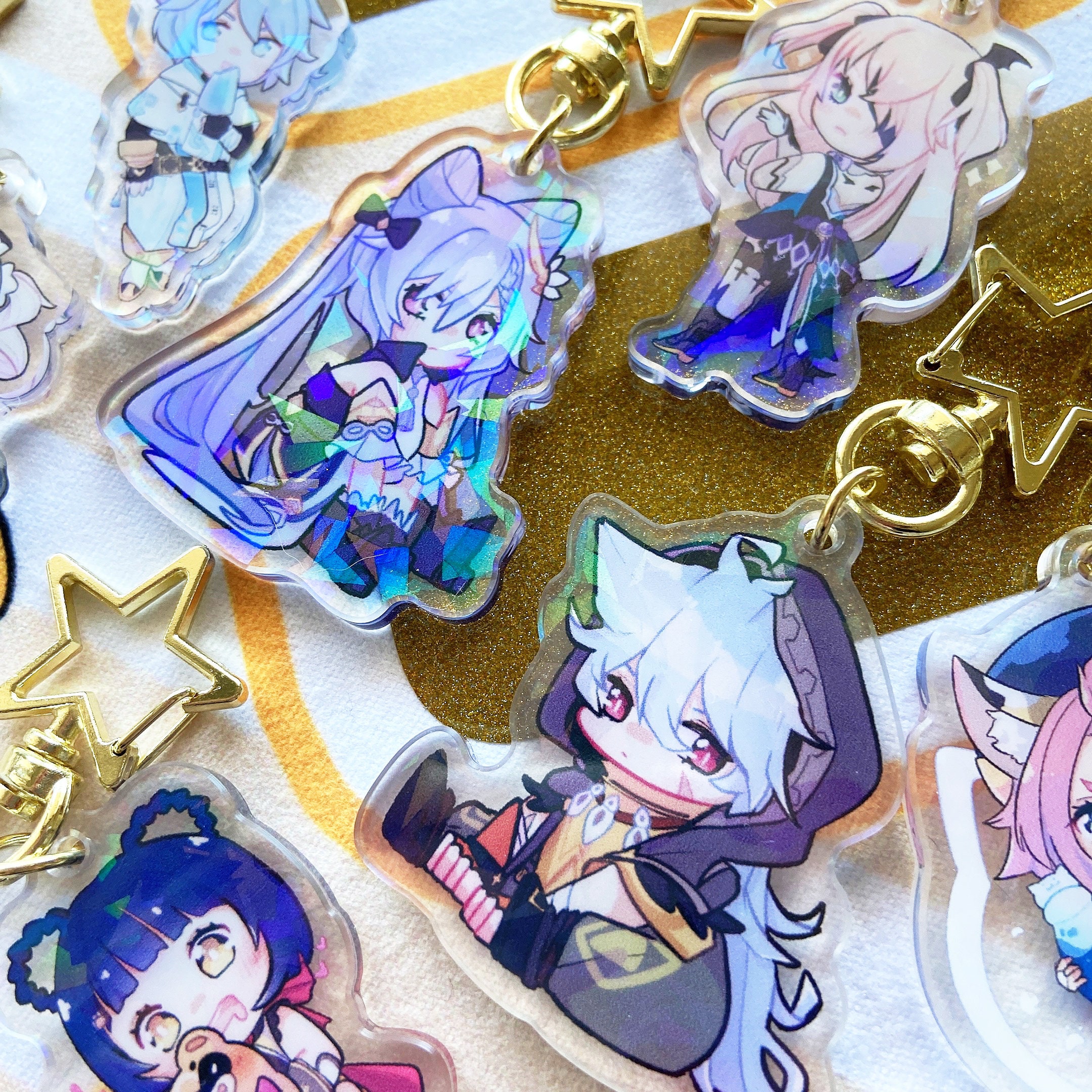 Genshin Impact Character Acrylic Keychain Charms Razor - Etsy Canada