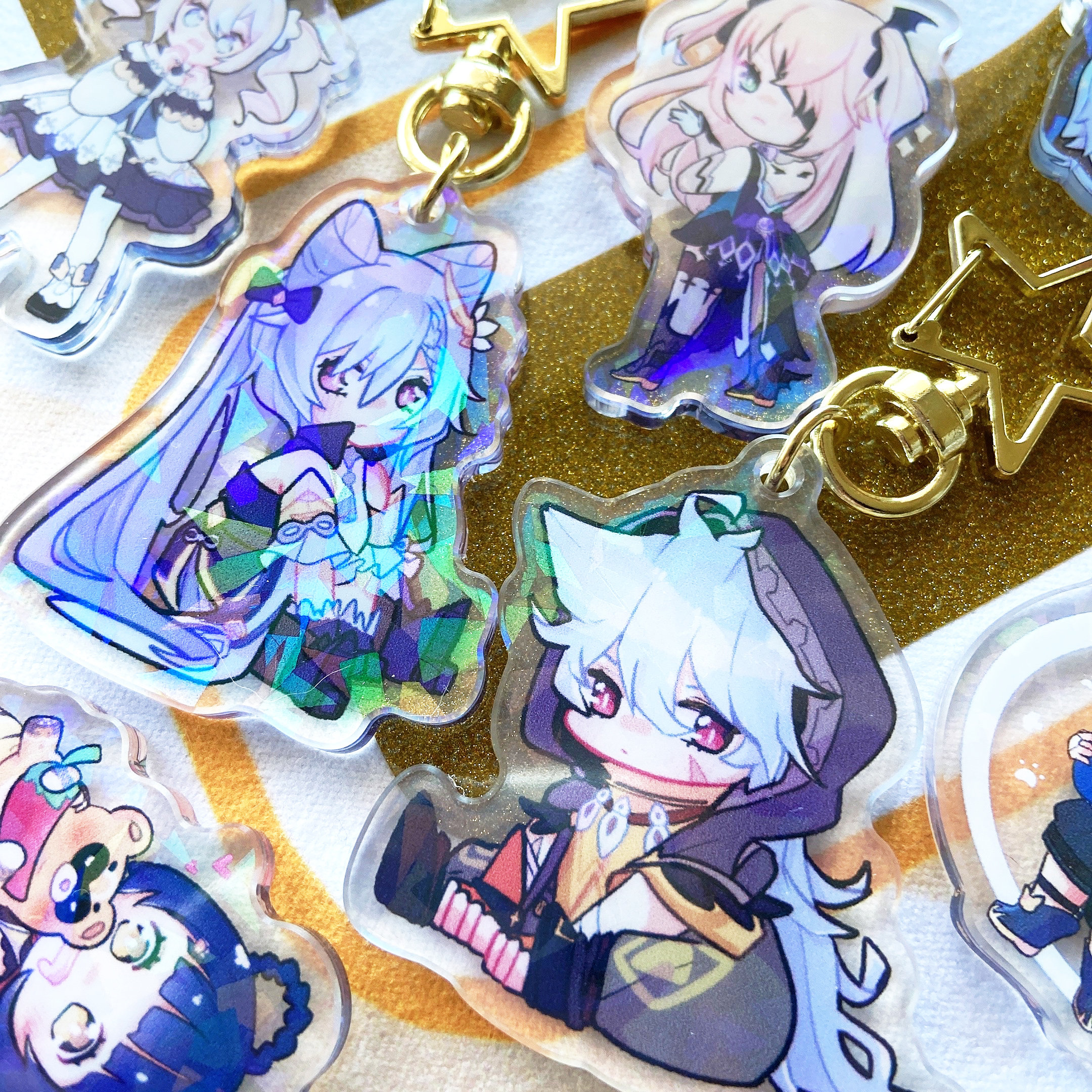 Genshin Impact Character Acrylic Keychain Charms Razor - Etsy Canada