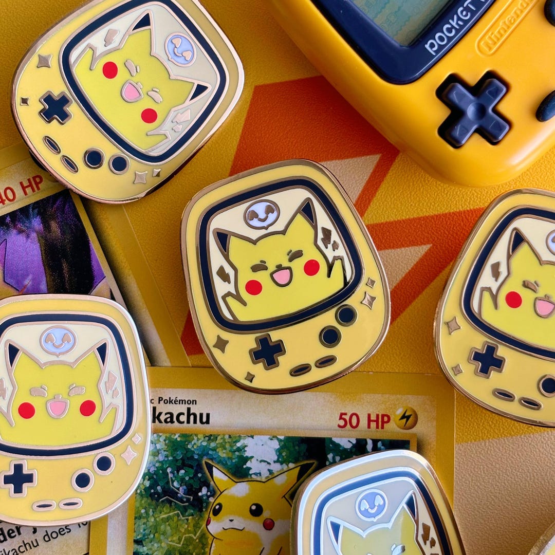 Pikachu Enamel Pin - Pokewalker Pokemon Pikachu Pin - Etsy