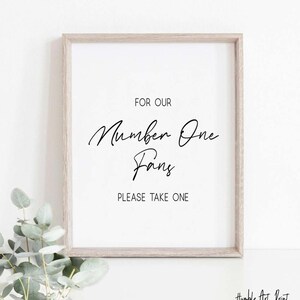 For Our Number One Fans, Sign, Wedding Fans Sign, Outdoor Wedding Sign ...