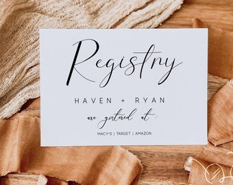 Wedding Registry, Bridal Shower Registry Card,gift Registry Card ...