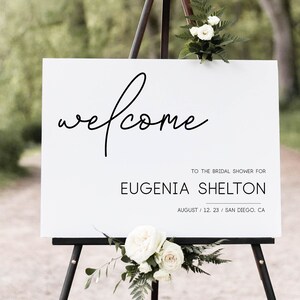 Bridal Shower Welcome Sign, Printable, Welcome Board Printable ...