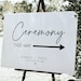 Wedding Direction Sign Template Minimalist Wedding Ceremony - Etsy