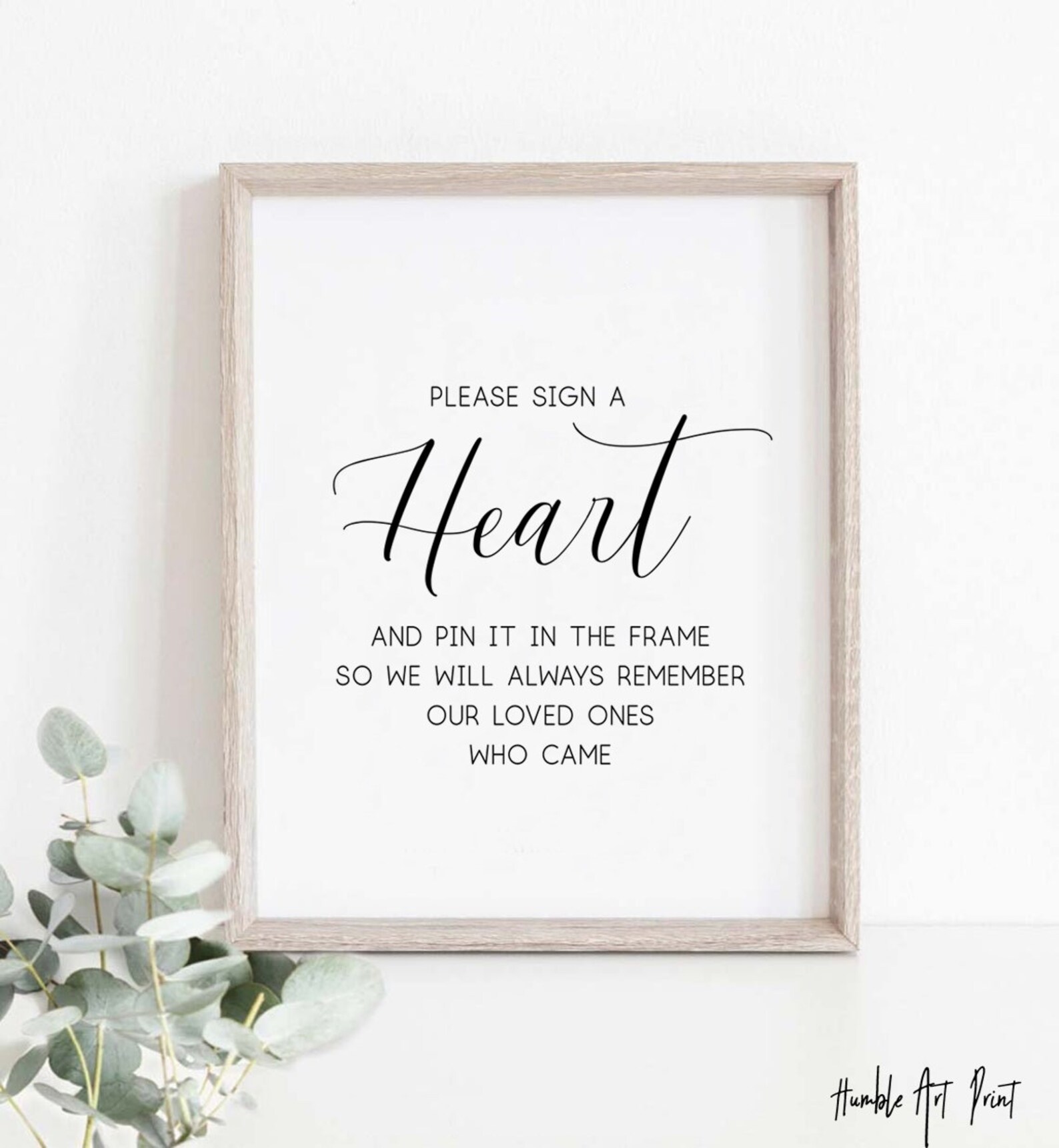 Please Sign A Heart Sign Please Sign Heart Guestbook Sign | Etsy