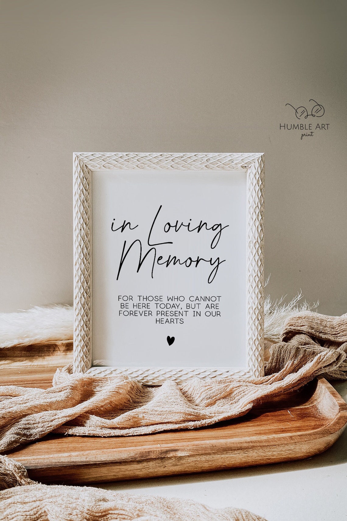 In Loving Memory Sign Memory Table Sign Wedding Memorial - Etsy