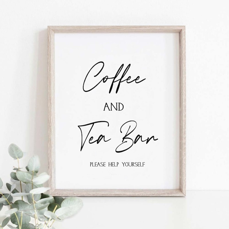 Coffee and Tea Bar Sign - Etsy