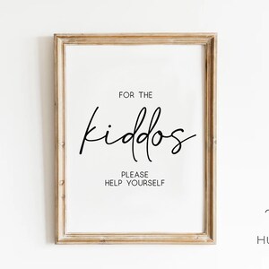 For the Kiddos Sign , Kids Table Wedding Signs ,kids Wedding Activities ...