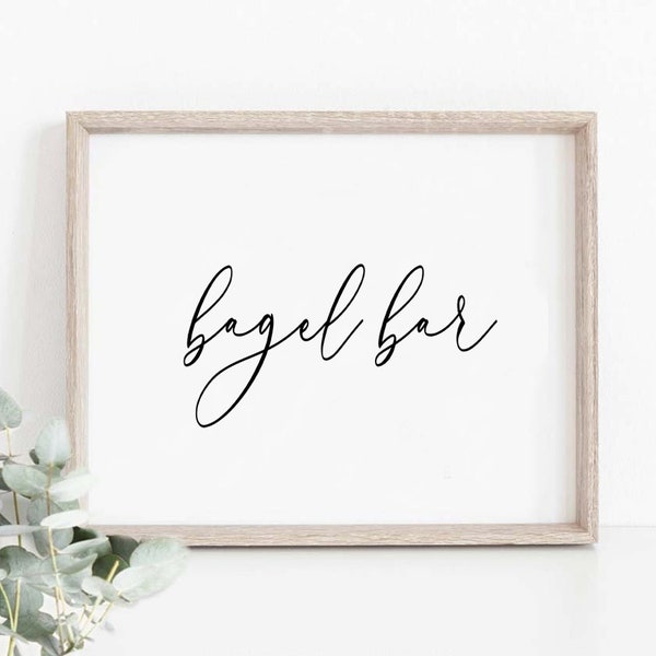 Bagel Bar Sign - Etsy