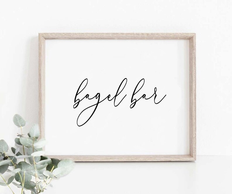 Bagel Bar Sign Printable Bagel Bar Signbreakfast Bar - Etsy