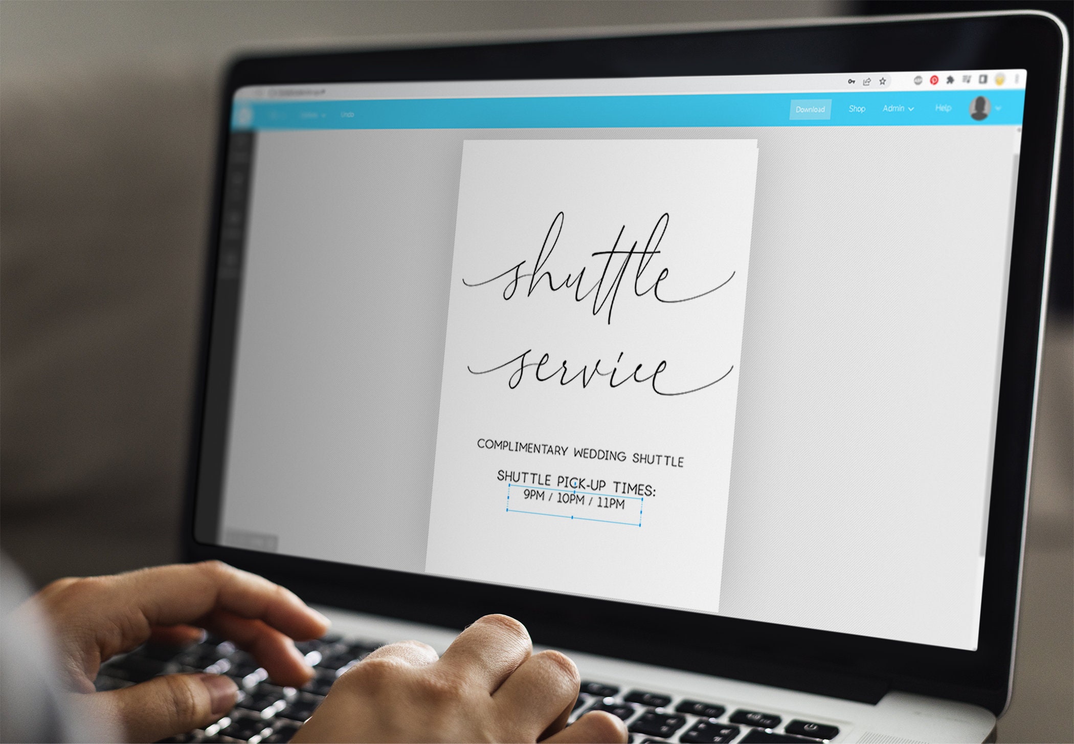 Shuttle Service Printable, Minimalist Table Sign, Wedding ...