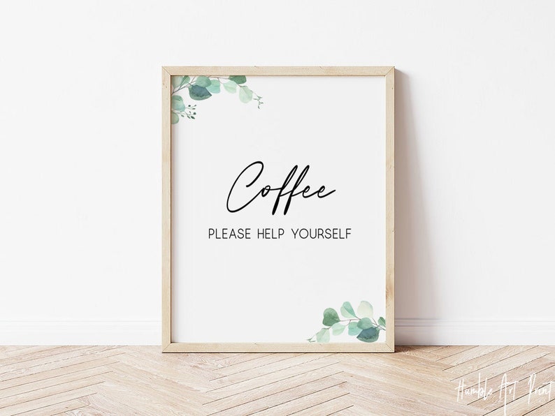 Coffee Bar Sign Hot Drinks Sign Wedding Coffee Sign Coffee - Etsy