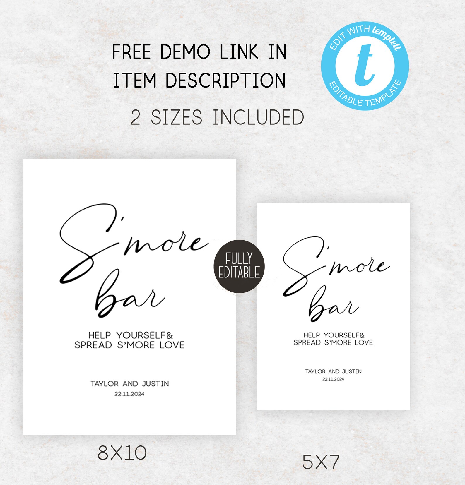 Smore Bar Sign Wedding Signsmores Favorsbaby Shower - Etsy