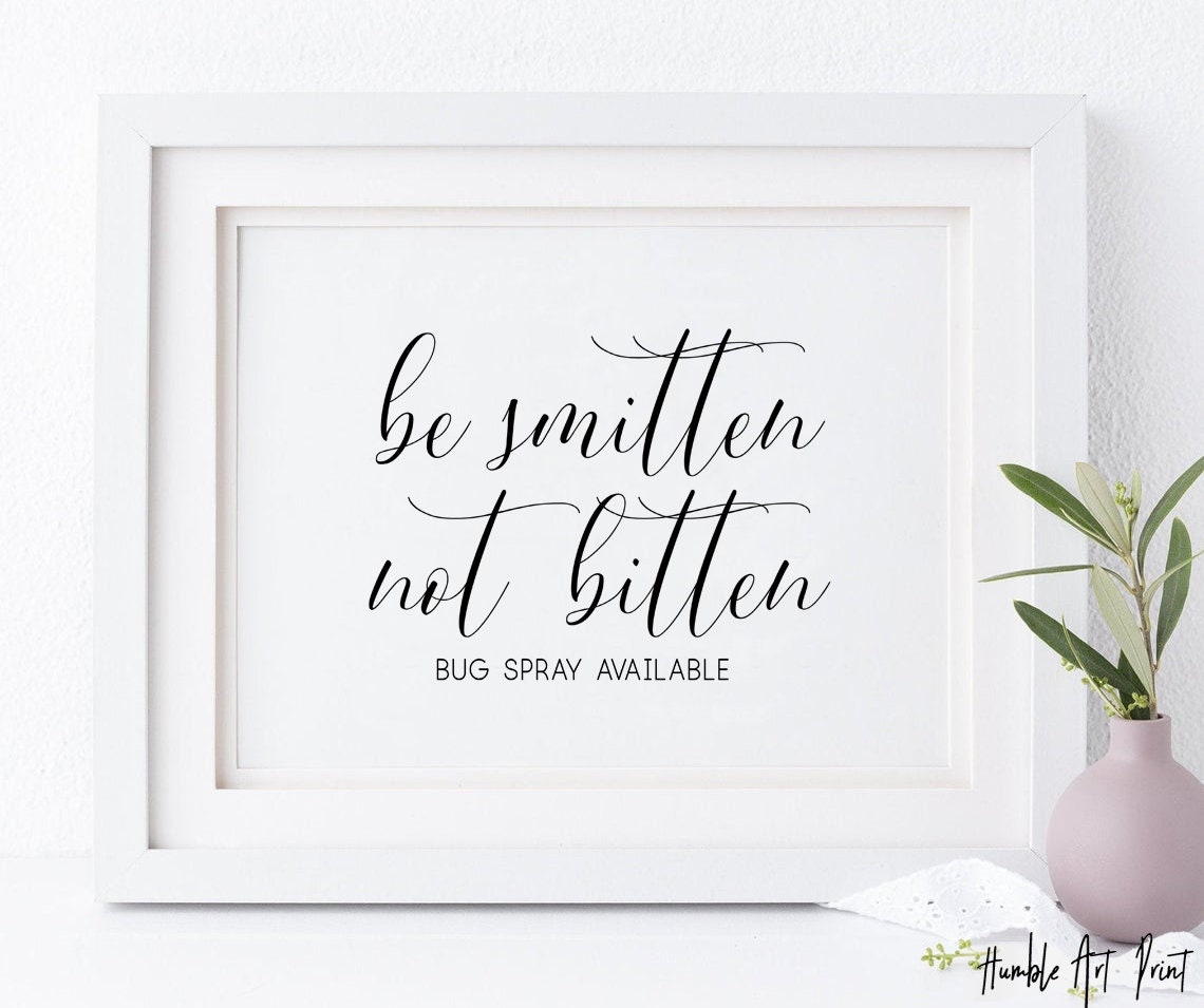 Be Smitten Not Bitten Bug Spray Available Summer Wedding - Etsy UK