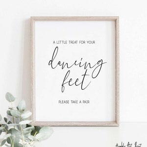 Flip Flops Sign , Wedding Dancing Feet Sign Printable, Dance Floor Sign ...