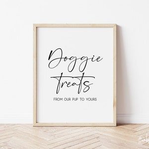 Doggie Treats Sign, Doggie Bags Sign, Wedding Dog Treats Sign ...