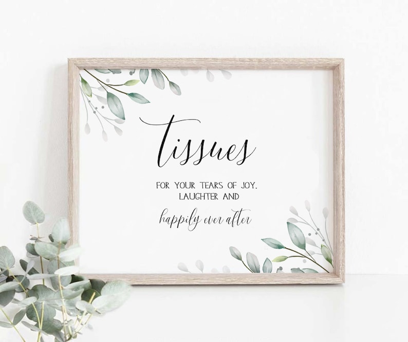 For Your Happy Tears Sign Wedding Tissues Sign Please Take - Etsy