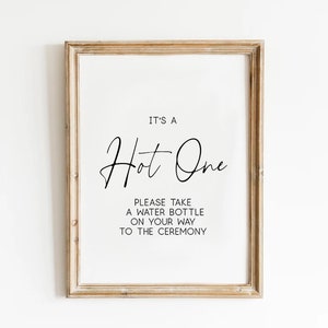 Wedding Water Sign, Outdoor Wedding Sign, Hot Summer Wedding Sign ...