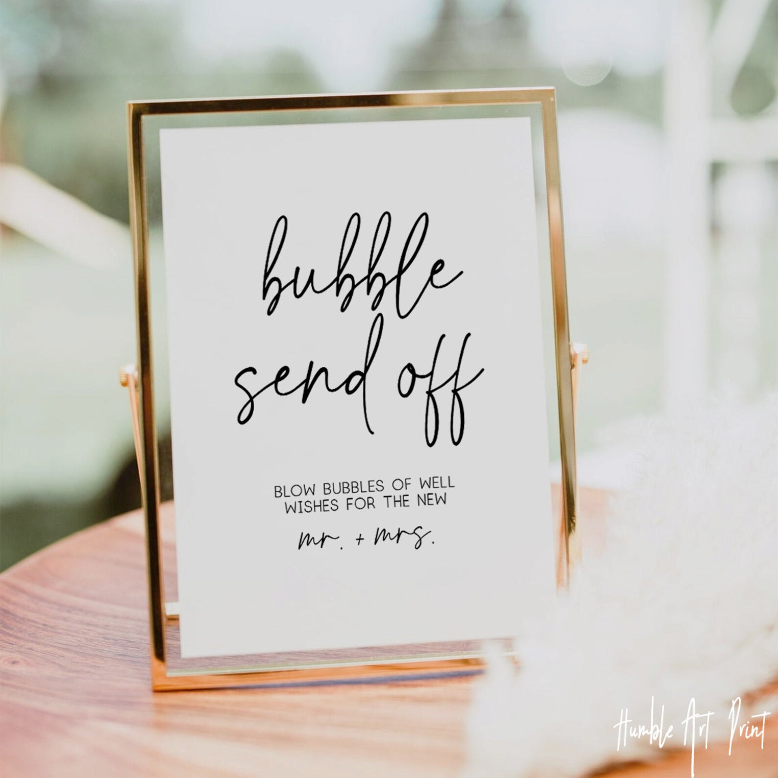 Bubble Send off Sign, Newlywed Send off Sign, Newlywed Table Top Sign ...