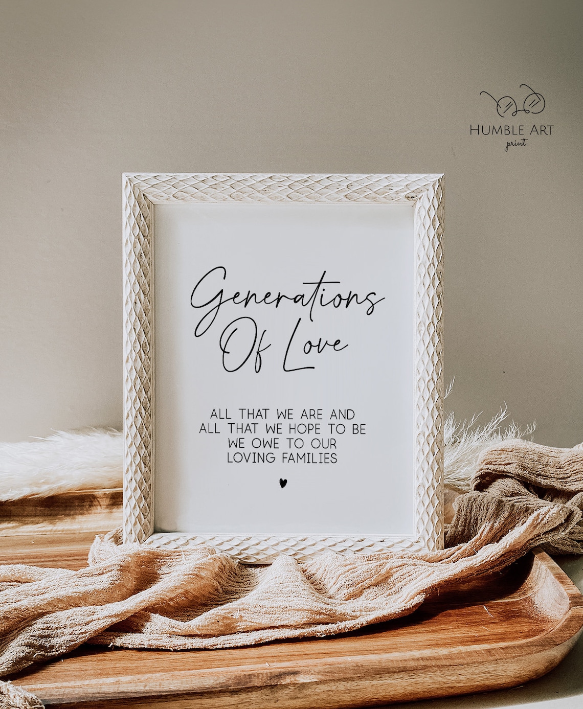 Generations of Love Sign Printable Modern Minimalist Wedding - Etsy
