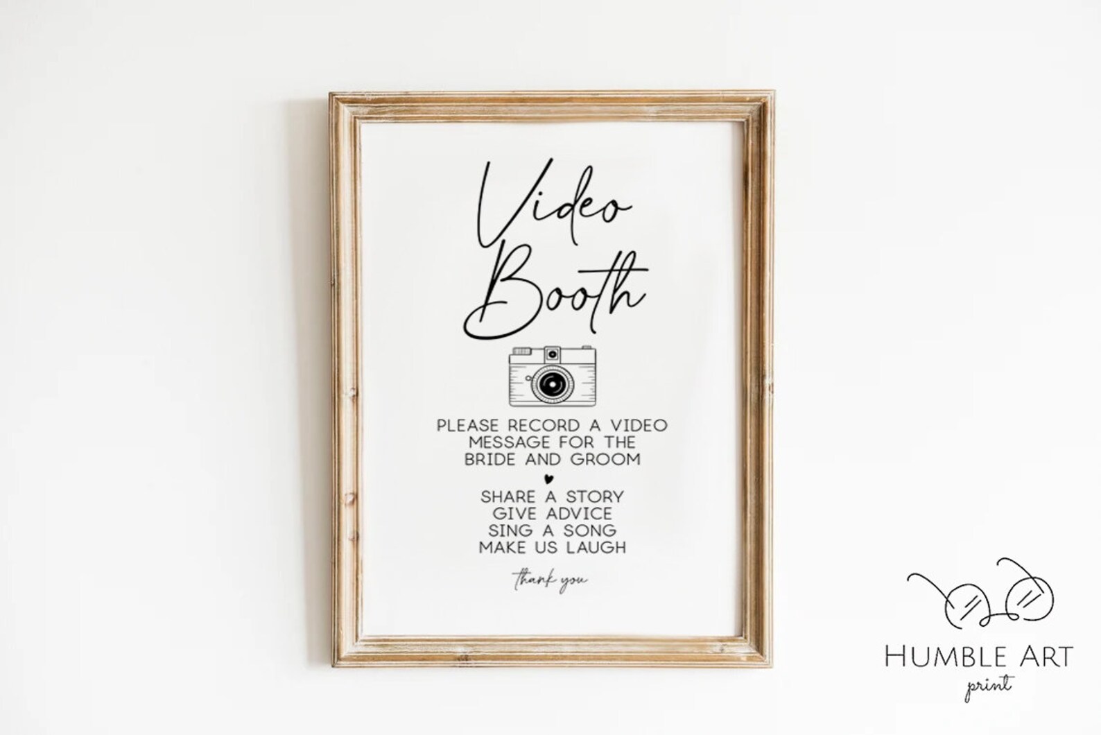 Wedding Video Booth Sign Video Booth Guestbook Sign Video - Etsy