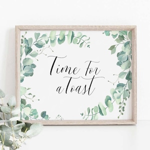 Time for A Toast Sign Print wedding Waffle Bar Sign Bar Cart - Etsy
