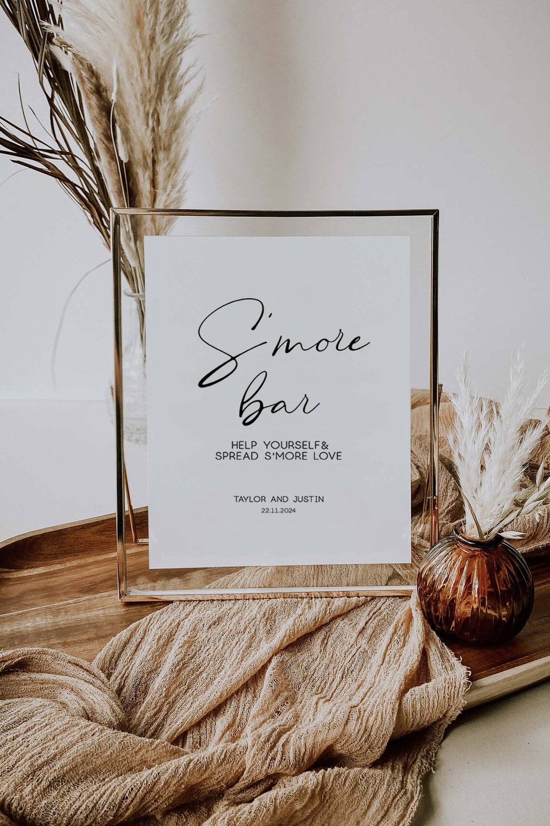Smore Bar Sign, Wedding Sign,smores Favors,baby Shower S'mores Station ...