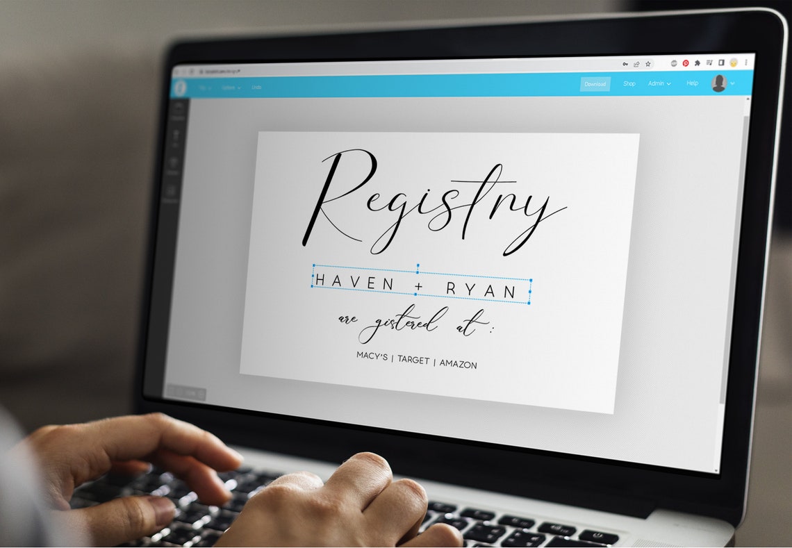 Wedding Registry Card Template, Gift Registry Card, Bridal Shower ...