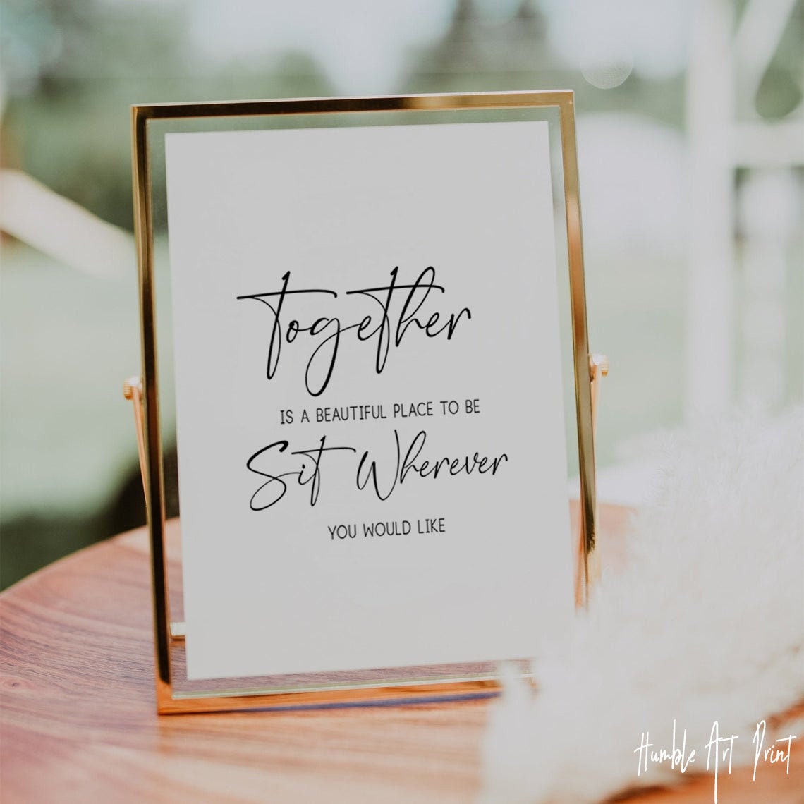 Sit where you want wedding sign | Beachweddingtips.com
