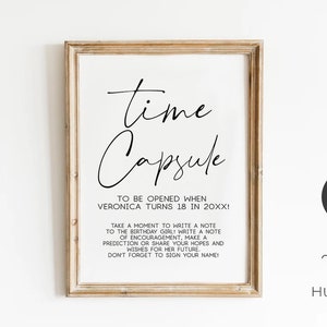 Time Capsule Guestbook Sign Time Capsule Sign, Wedding Printables ...