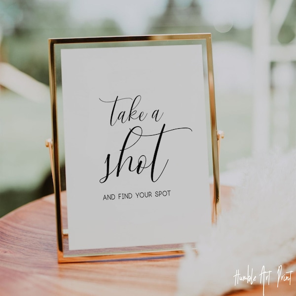Take a Shot and Take Your Seat Sign - Etsy