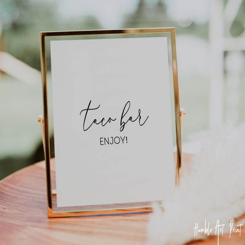 Taco Bar Wedding Sign Taco Bar Sign Wedding Taco Barwedding - Etsy