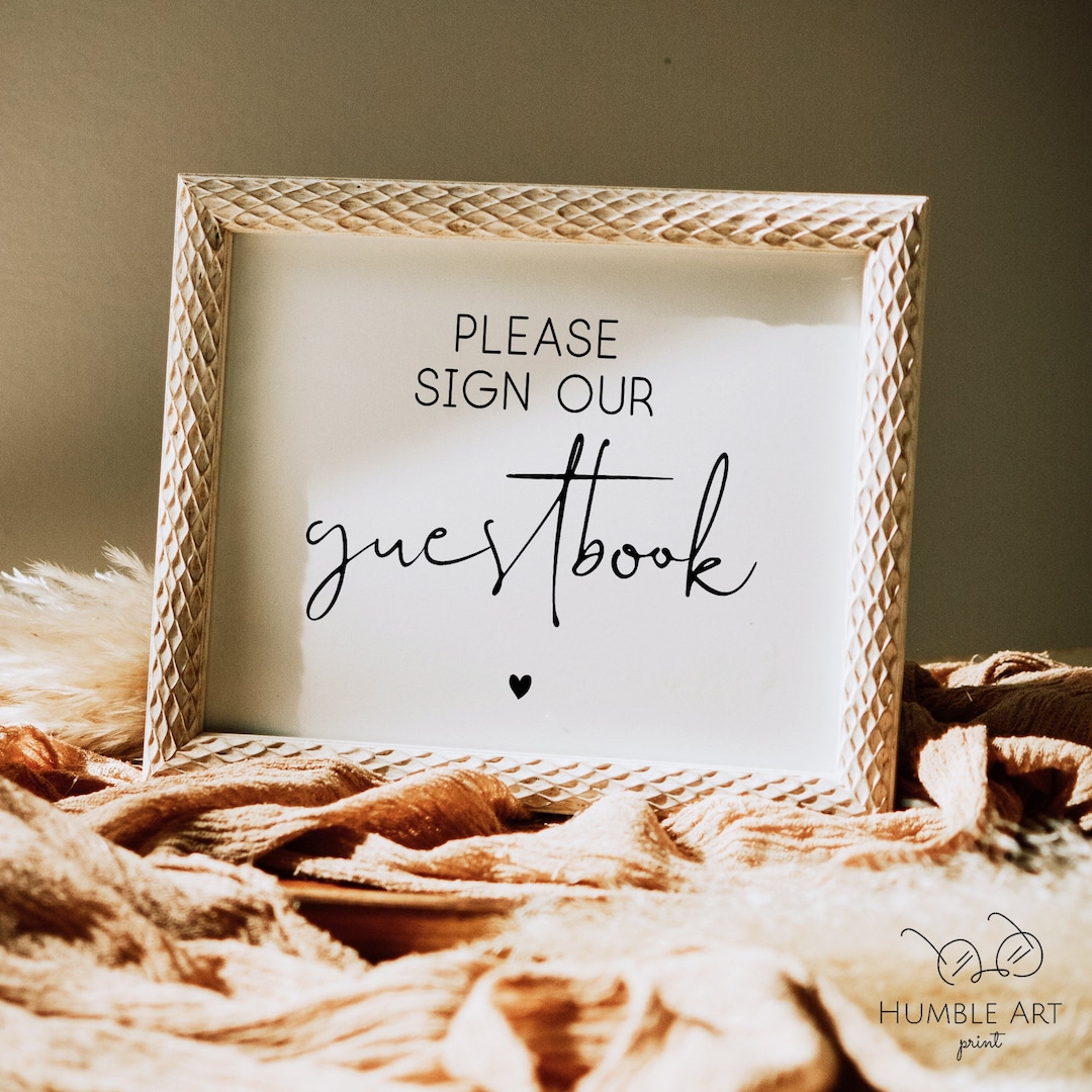 Please Sign Our Guestbook Sign , Printable Wedding Guestbook Sign ...