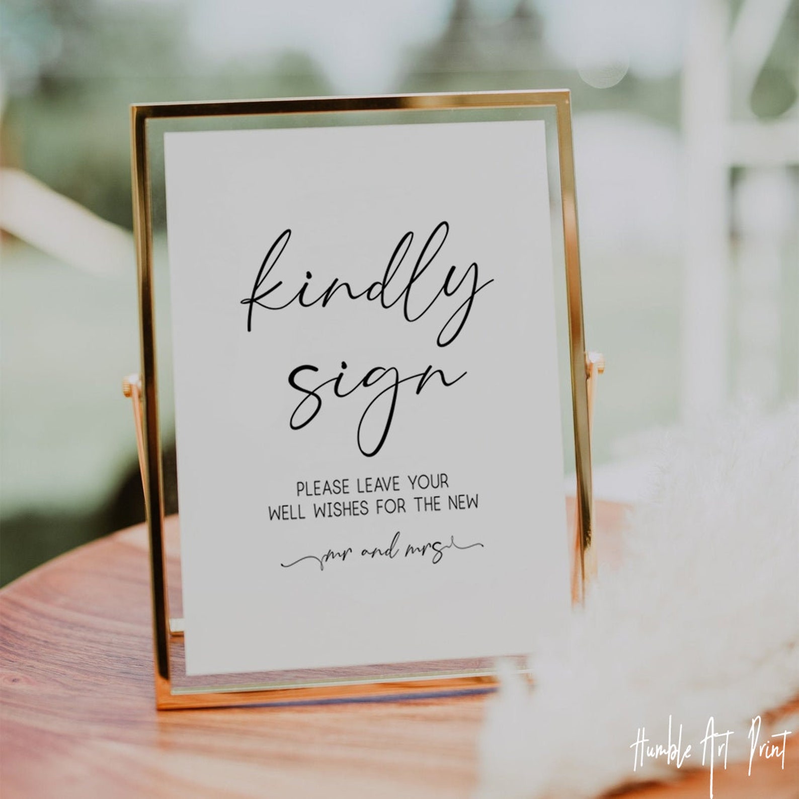 Kindly Sign Our Guestbook Well Wishes Signprintable Guest - Etsy