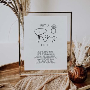 Put A Ring on It Game, Ring Game, Bridal Shower Games Printable, Bridal ...